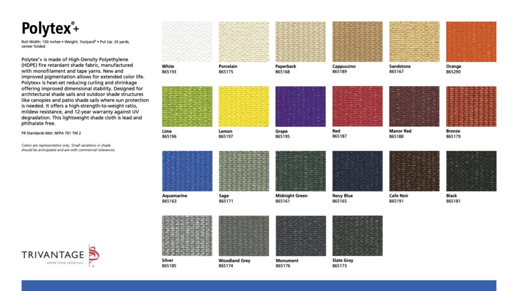 Polytex by Polyfab Color Samples | Valrose