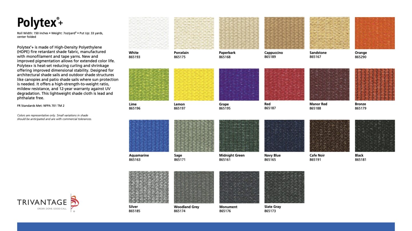 Polytex by Polyfab Color Samples | Valrose